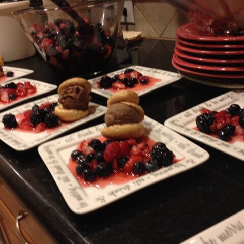 PROFITEROLES WITH ICE CREAM & BERRIES - Dimitras Dishes