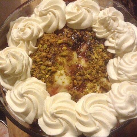 CHERRY & PISTACHIO TRIFLE - Dimitras Dishes