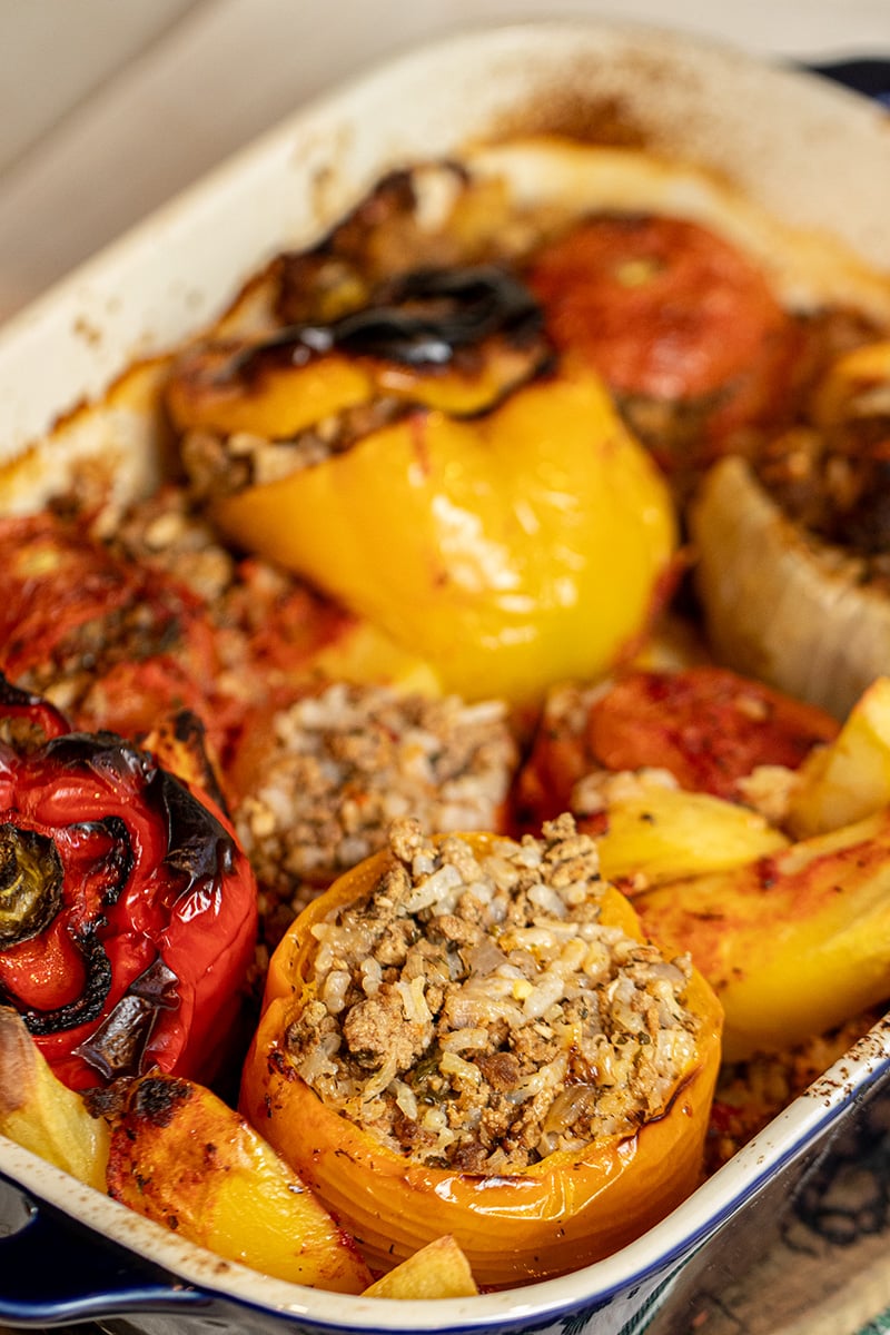 Gemista: Classic Greek Stuffed Peppers & Tomatoes - Dimitras Dishes