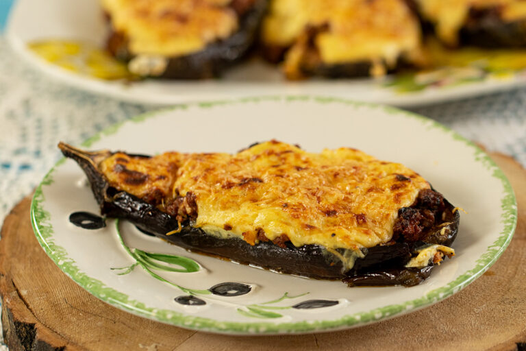 Melitzanes Papoutsakia: Greek Stuffed Eggplant - Dimitras Dishes