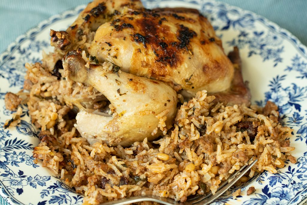 Greek-Style Stuffed Cornish Hens - Dimitras Dishes