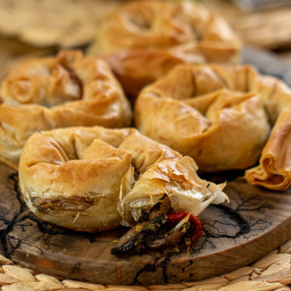 Manitaropita: Greek Mushroom Phyllo Pies - Dimitras Dishes