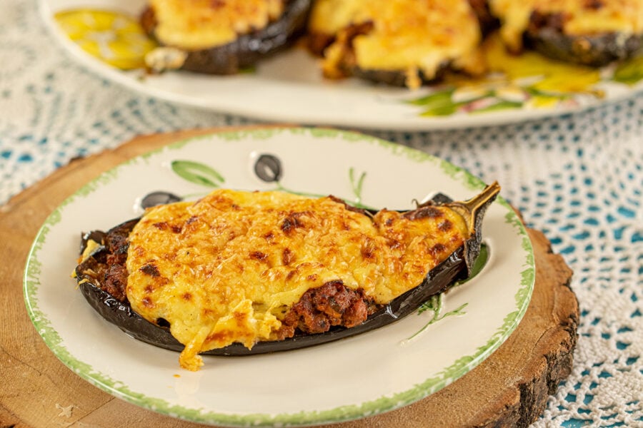 Melitzanes Papoutsakia: Greek Stuffed Eggplant - Dimitras Dishes