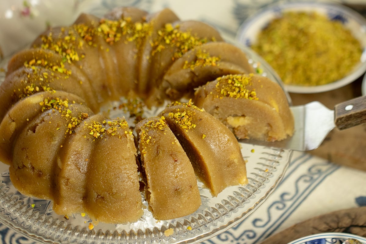 Greek Halvas: Semolina Pudding Cake - Dimitras Dishes