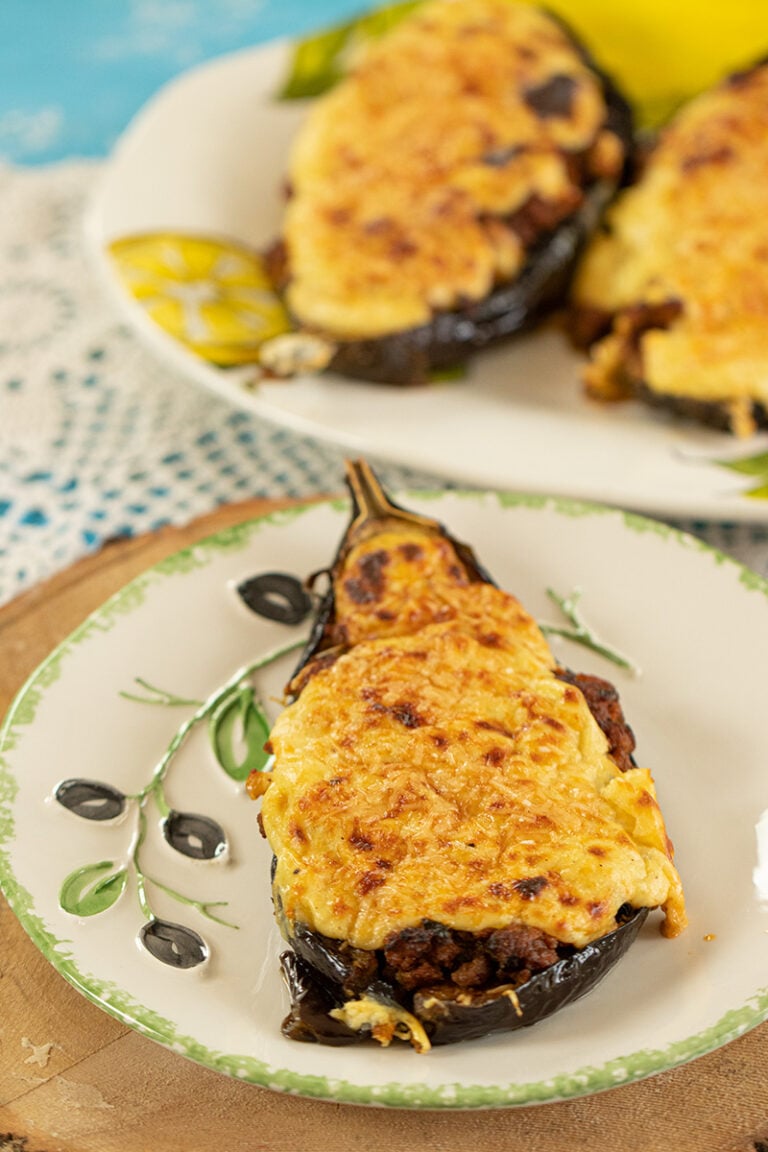 Melitzanes Papoutsakia: Greek Stuffed Eggplant - Dimitras Dishes