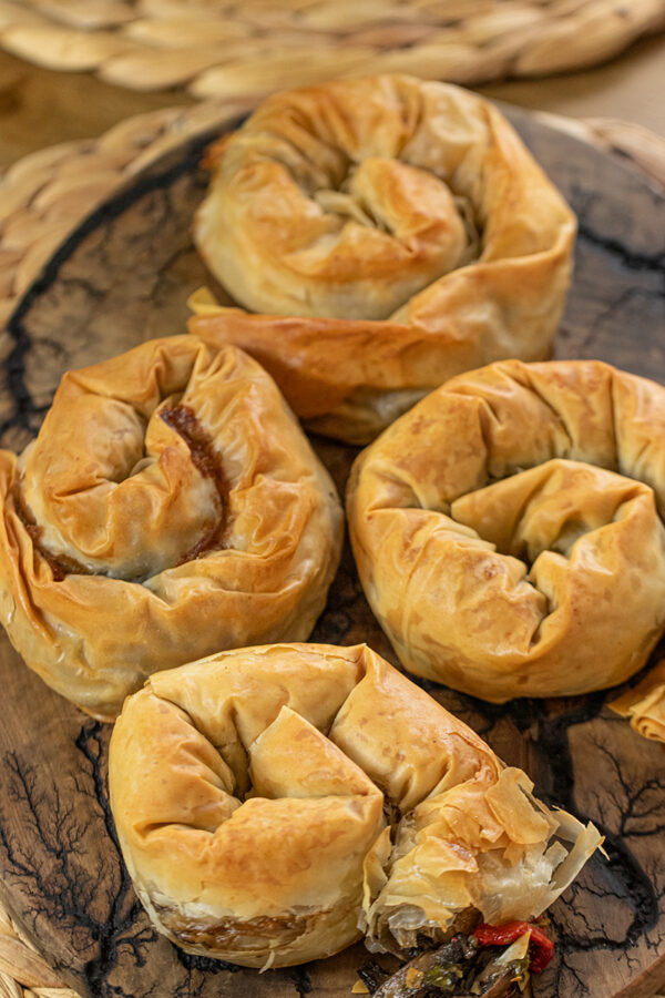 Manitaropita: Greek Mushroom Phyllo Pies - Dimitras Dishes