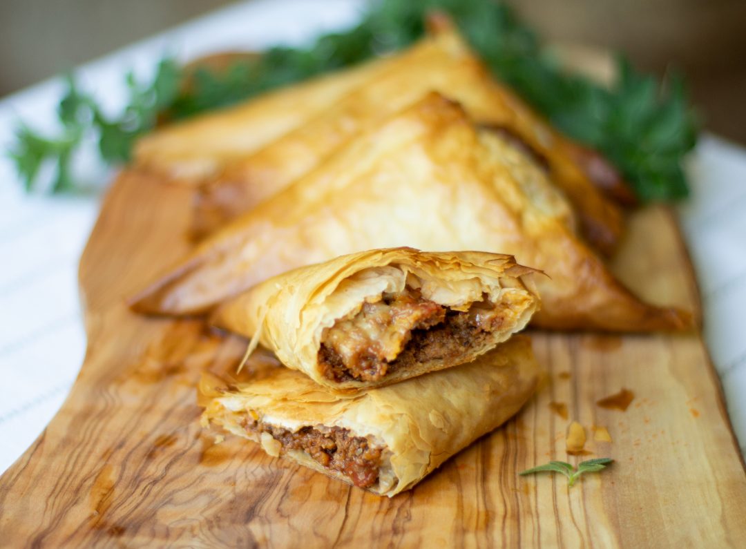 PHYLLO BEEF TURNOVERS WITH MOZZARELLA - Dimitras Dishes
