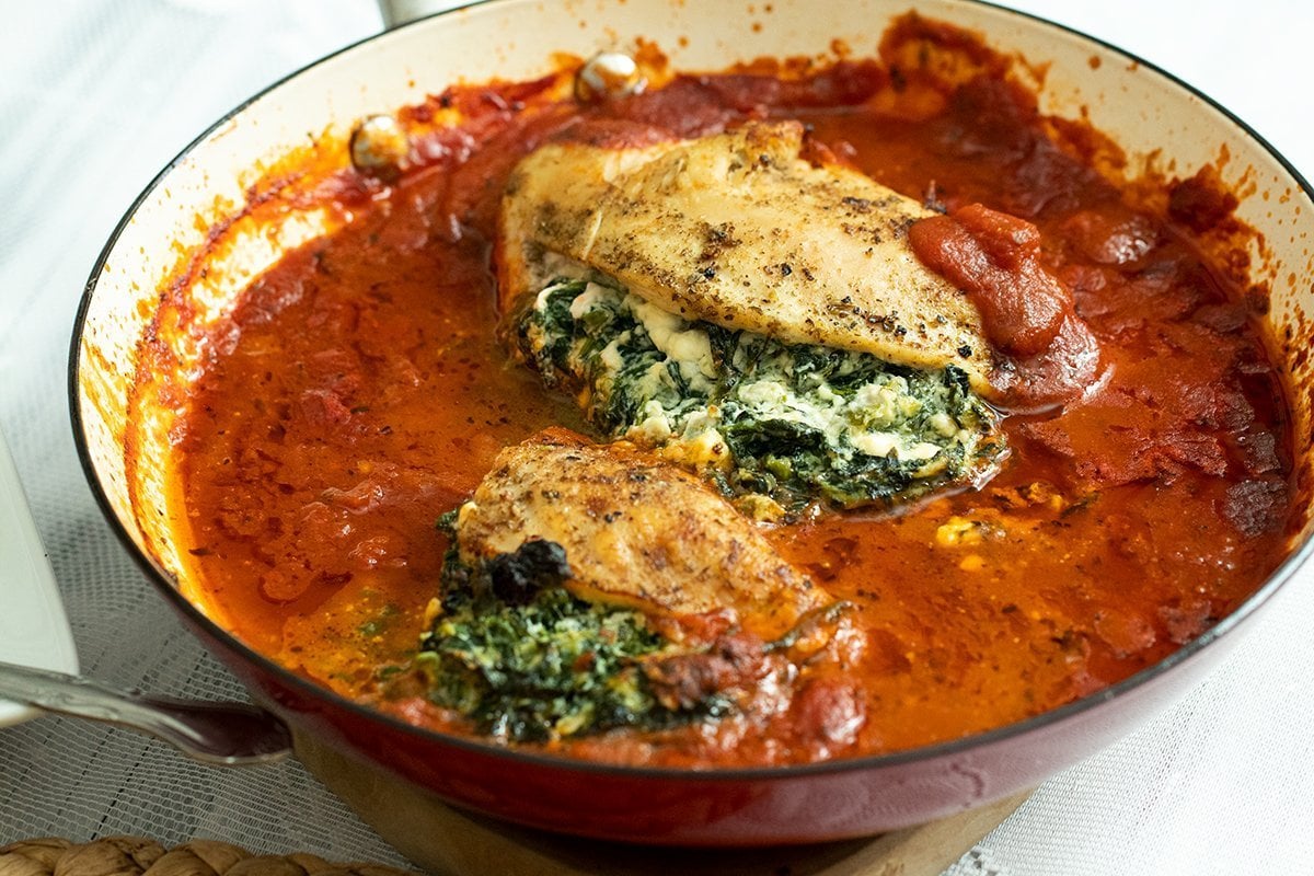 Spinach & Feta Stuffed Chicken Breast - Dimitras Dishes