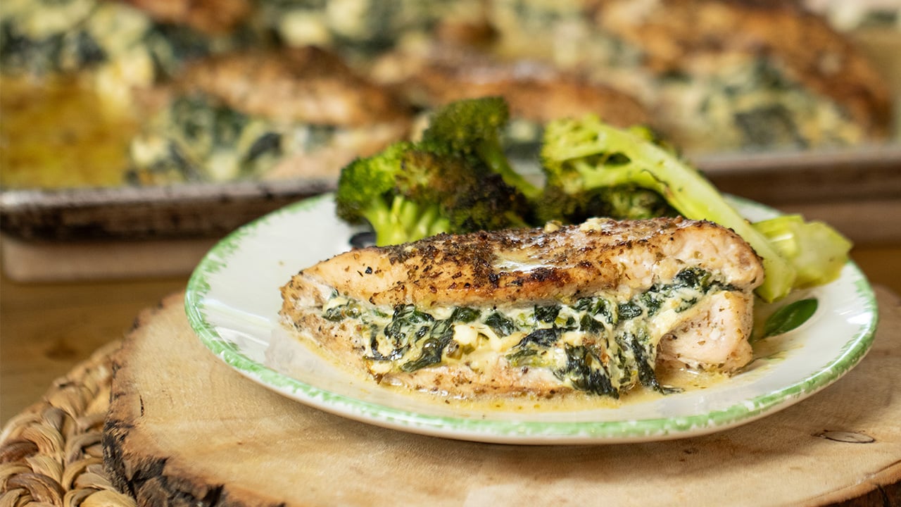 Spinach & Feta Stuffed Chicken Breast - Dimitras Dishes