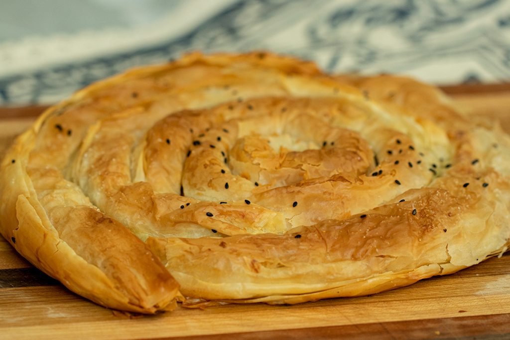 Zucchini & Feta Phyllo Spiral: Kolokythopita Strifti - Dimitras Dishes