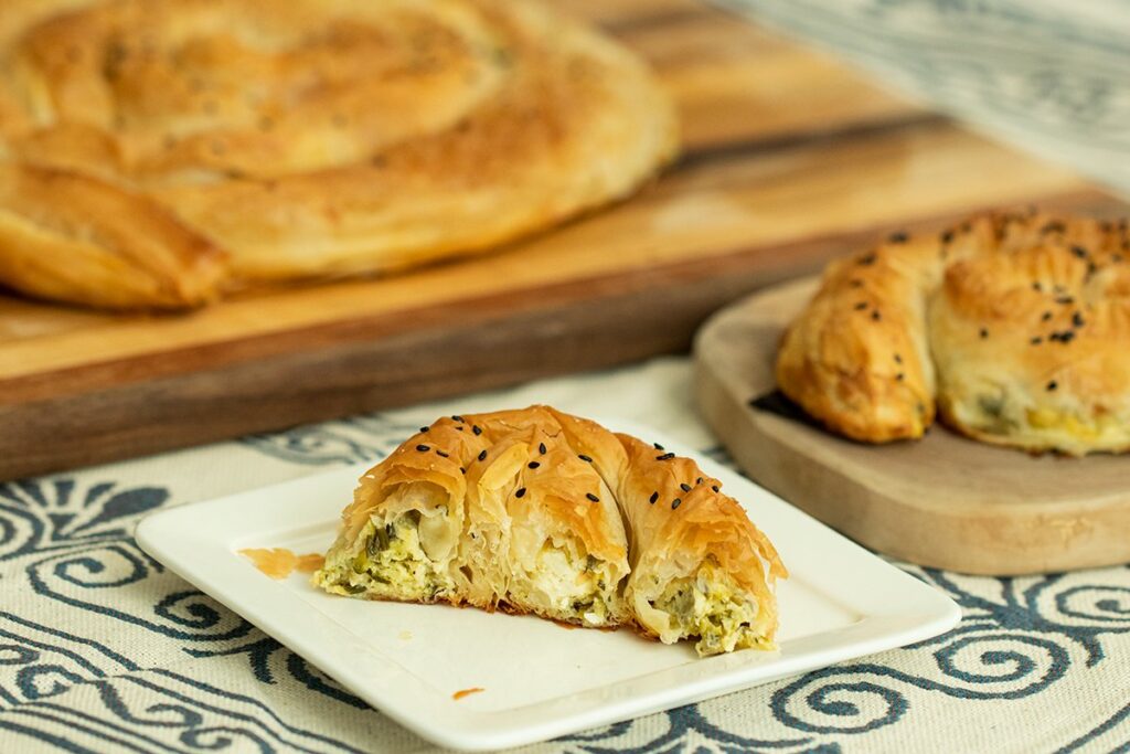 Zucchini & Feta Phyllo Spiral: Kolokythopita Strifti - Dimitras Dishes