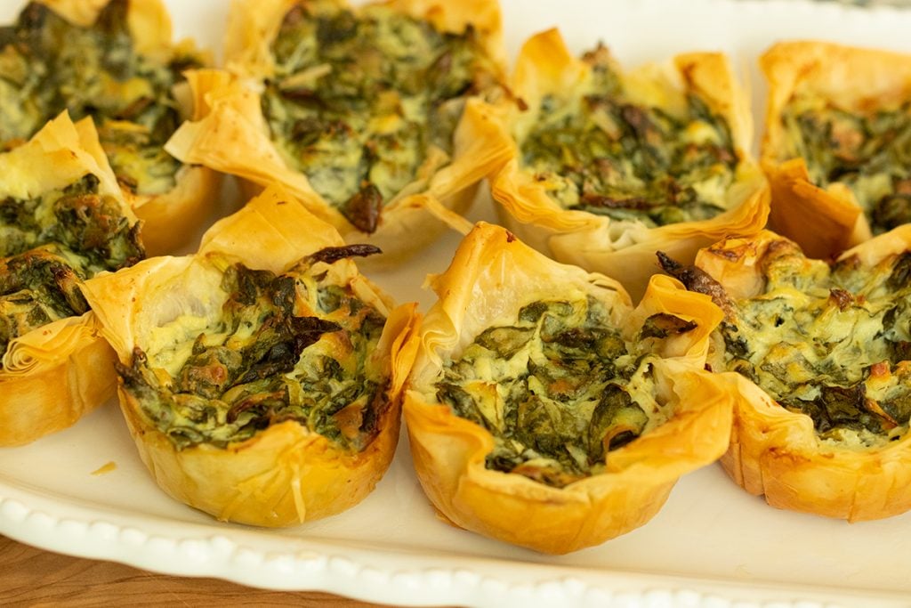 Spanakopita Phyllo Cups - Dimitras Dishes