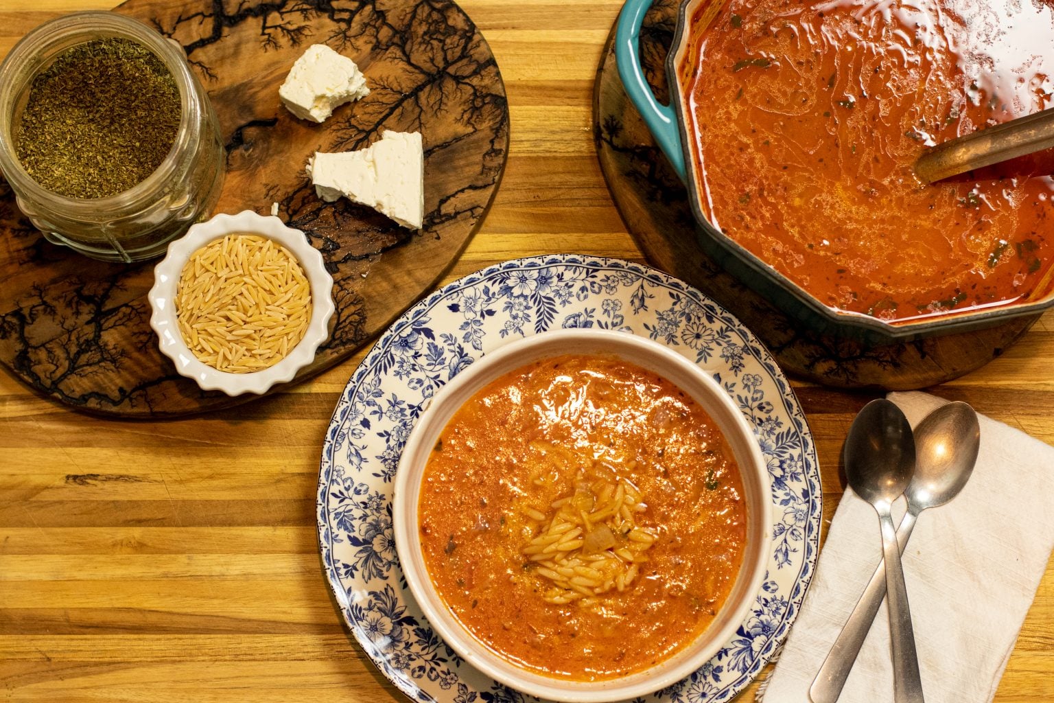 Manestra: Greek Tomato & Orzo Soup - Dimitras Dishes