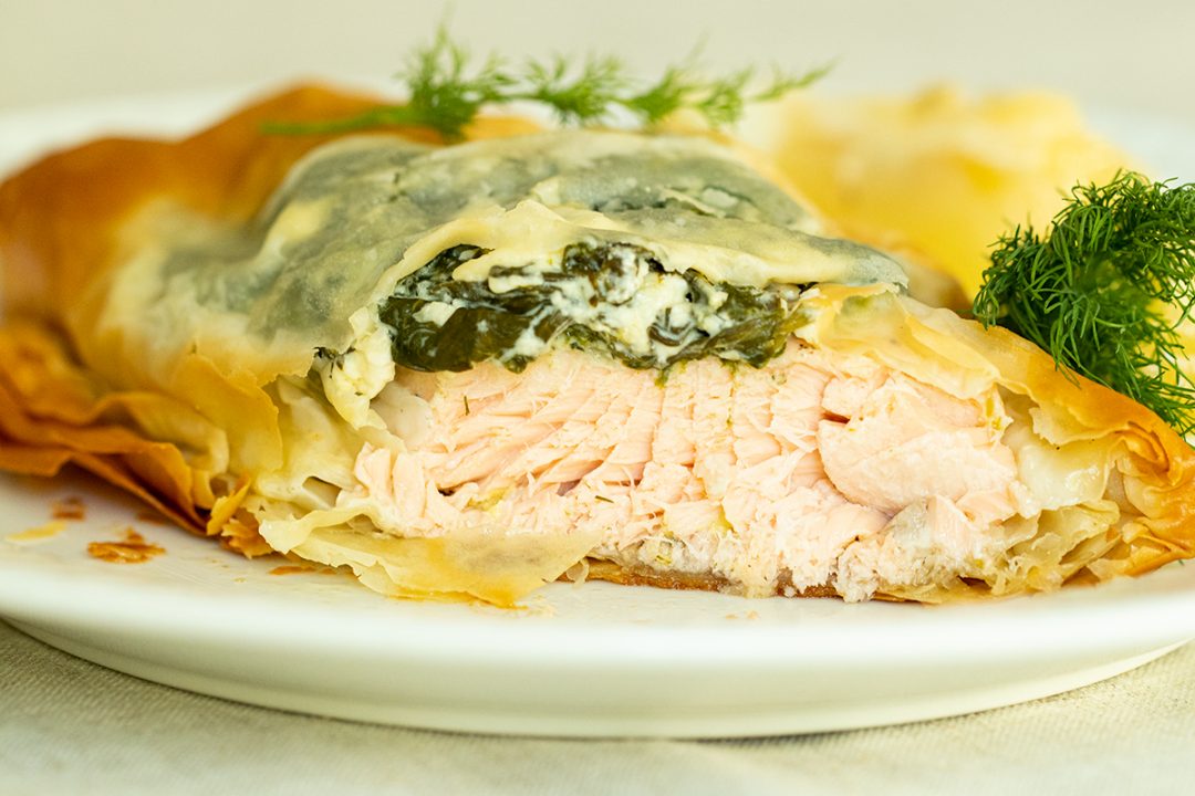 Spinach & Salmon Phyllo Parcels: Greek-Spanakopita Salmon - Dimitras Dishes