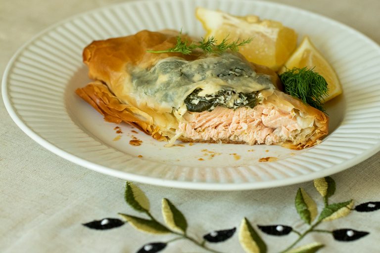 Spinach & Salmon Phyllo Parcels: Greek-Spanakopita Salmon - Dimitras Dishes