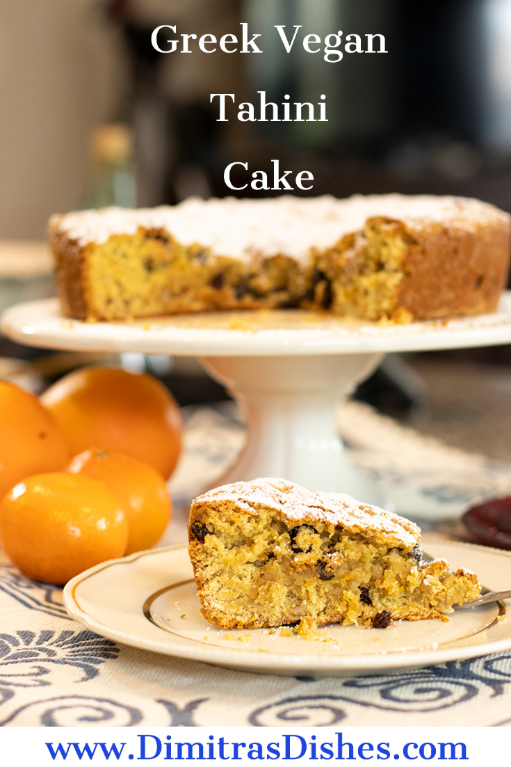Tahinopita: Greek Vegan Tahini Cake - Dimitras Dishes