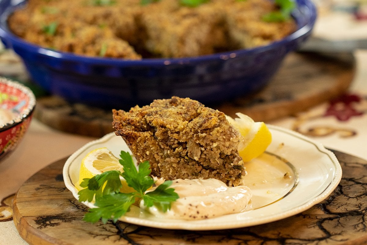 Greek Kibbeh (Koupes) Pie - Dimitras Dishes