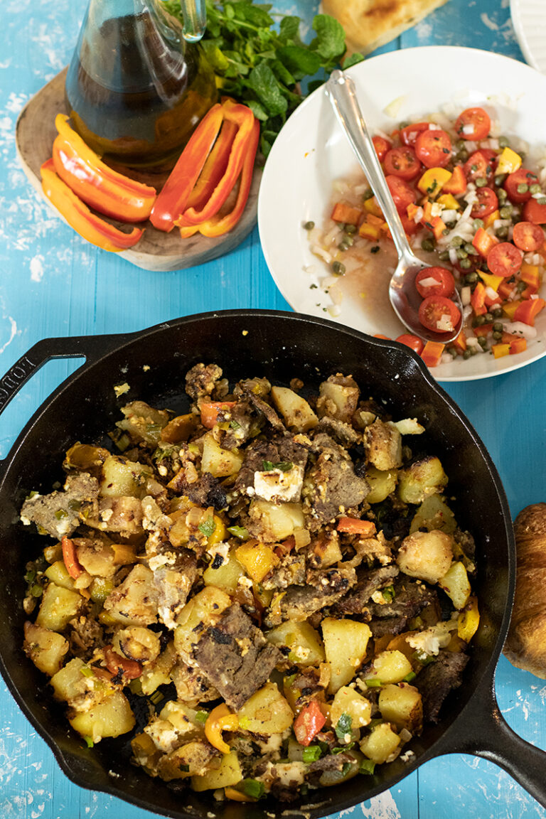 Cheesy Beef & Potato Hash - Dimitras Dishes