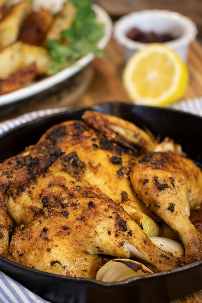 Spatchcocked Greek Chicken - Dimitras Dishes