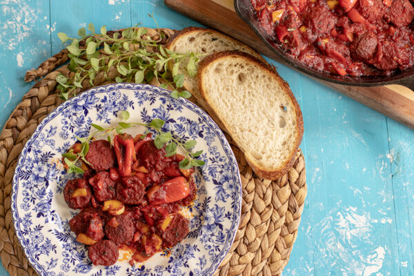 Greek Sausage & Peppers: Spetzofai - Dimitras Dishes
