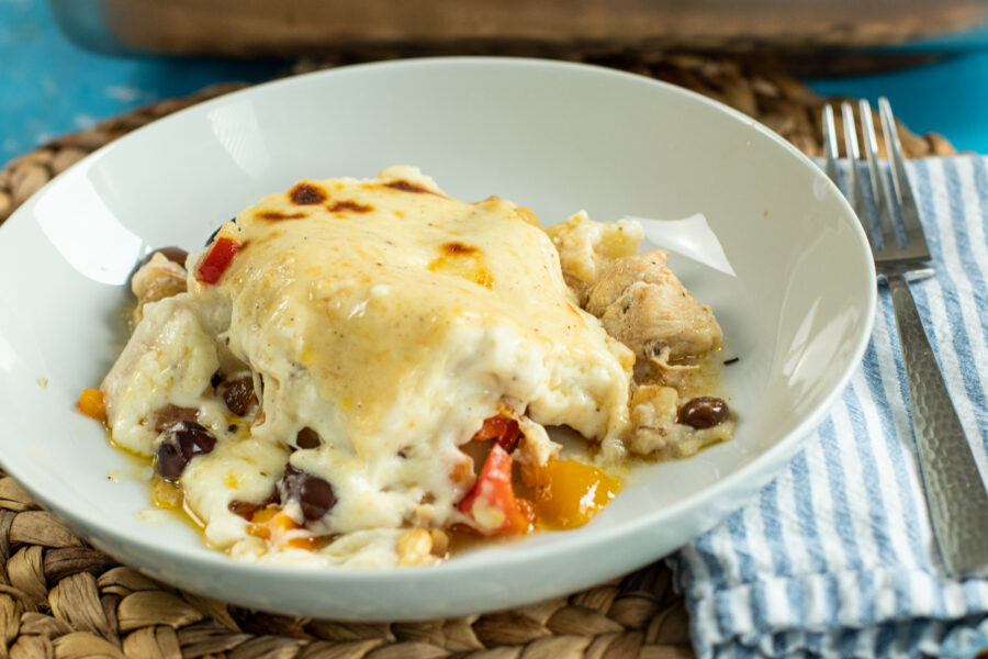 Chicken & Bechamel TrayBake - Dimitras Dishes