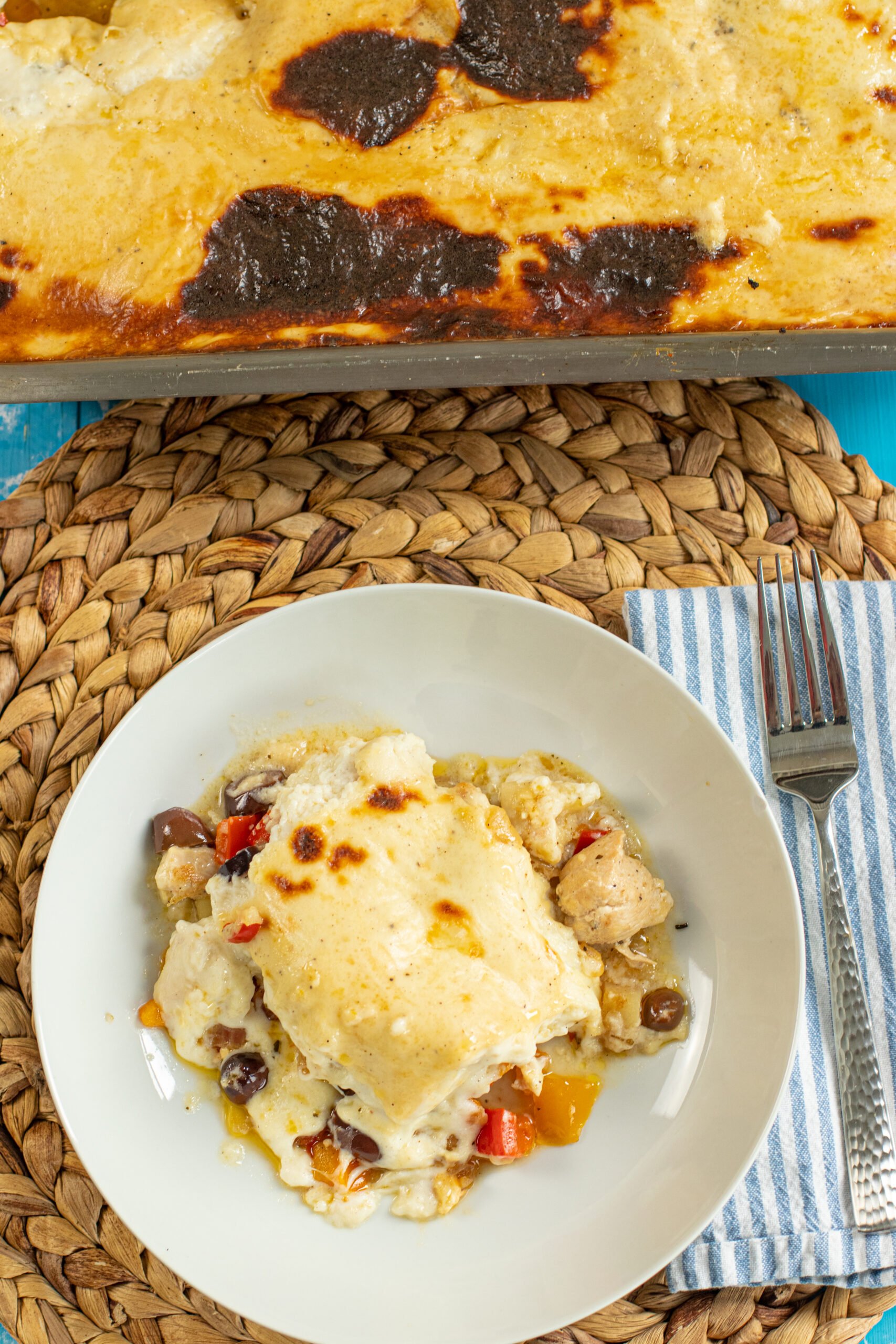 Chicken & Bechamel TrayBake - Dimitras Dishes