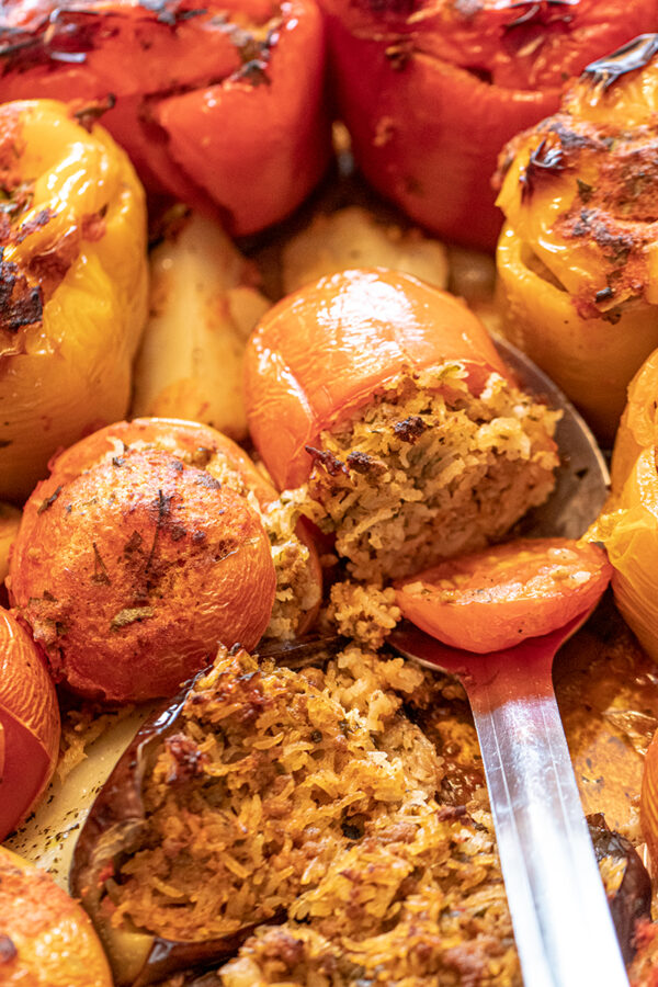 Gemista: Classic Greek Stuffed Peppers & Tomatoes - Dimitras Dishes