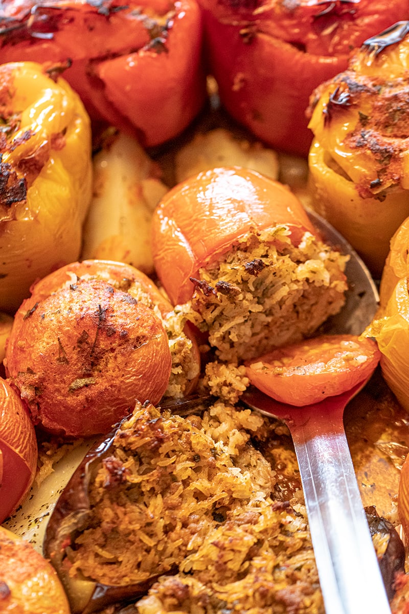 Gemista: Classic Greek Stuffed Peppers & Tomatoes - Dimitras Dishes