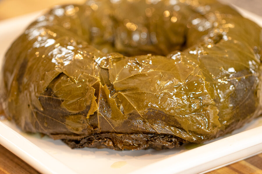 Exohiko from Thessaloniki: Stuffed Grape Leaves Bundt Ring - Dimitras ...