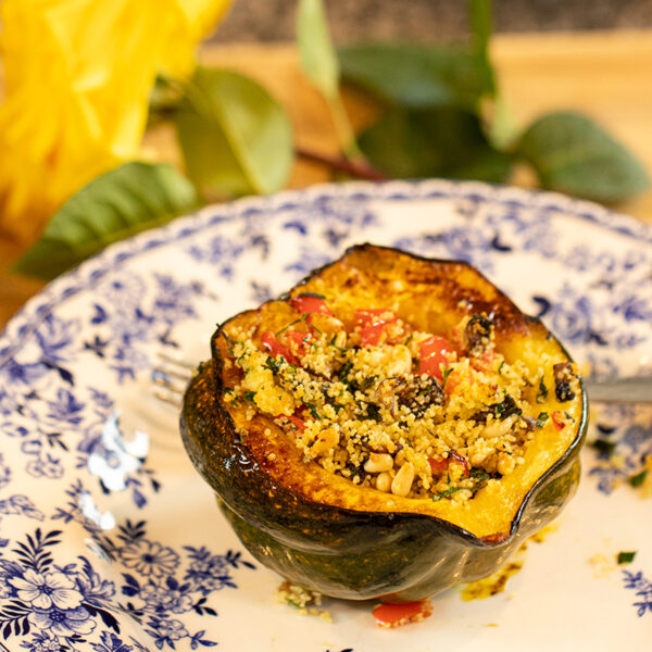 Mediterranean Stuffed Acorn Squash - Dimitras Dishes