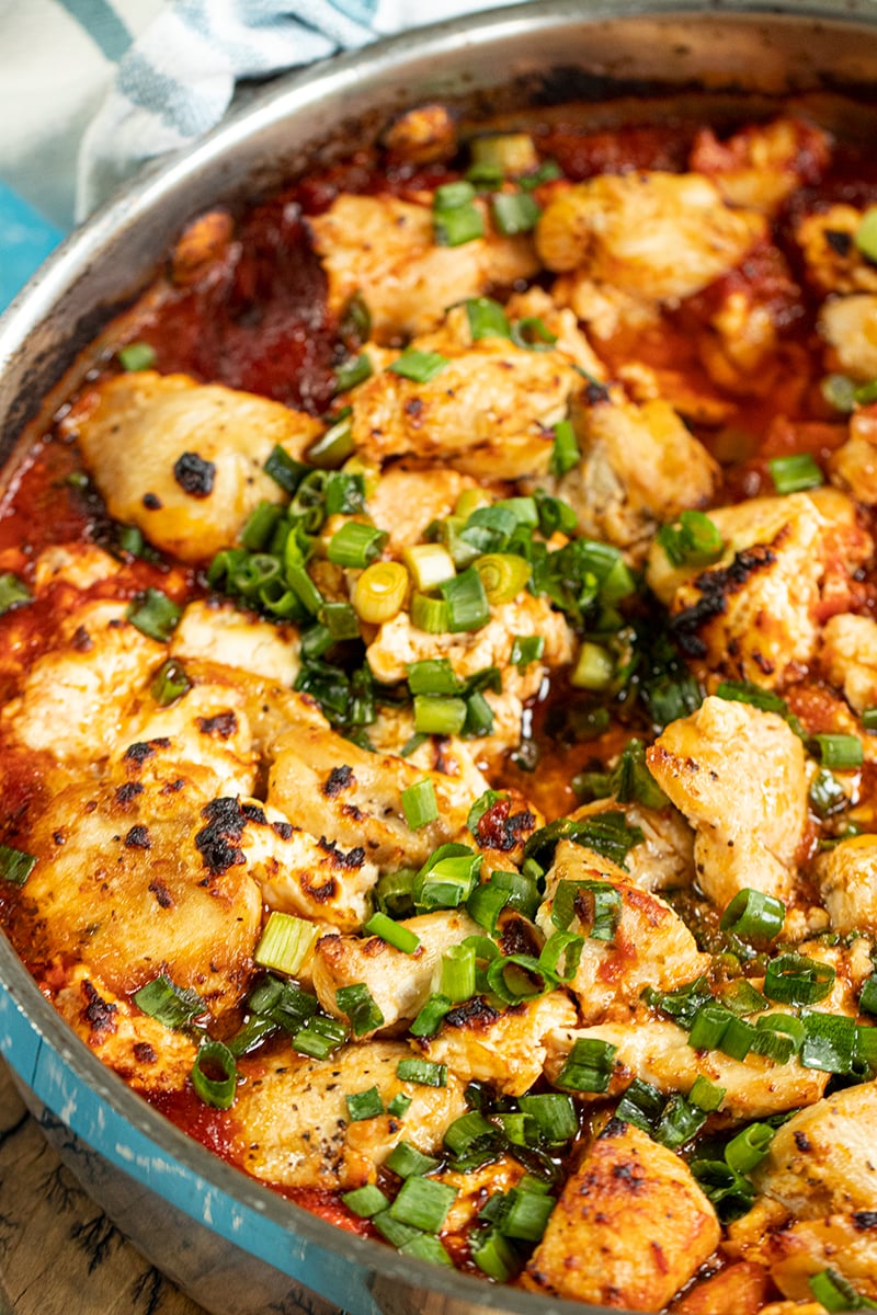 A Greek Chicken Dinner Ready in 60 mins! Chicken Saganaki with Garlicky ...