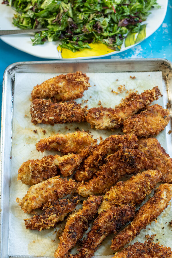 Mediterranean Fried Chicken & Pasta Dinner Ready in an Hour - Dimitras ...