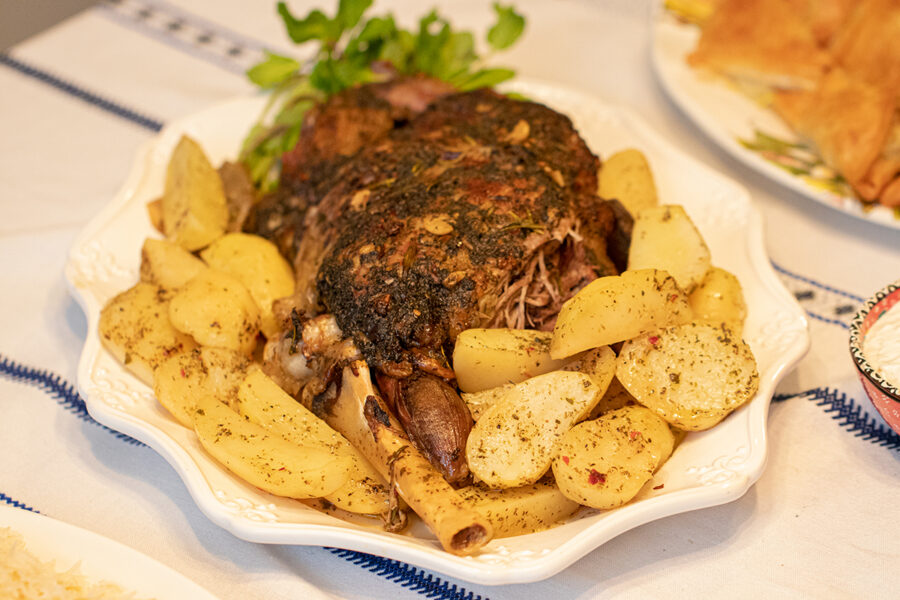 Greek Roast Leg of Lamb - Dimitras Dishes