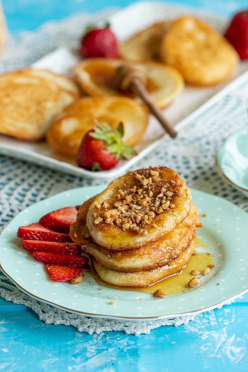 Tiganites: Greek-Style Pancakes with Greek Honey & Baklava Nuts ...