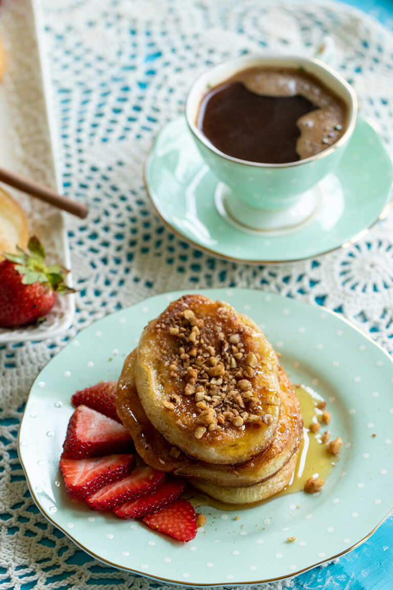 Tiganites: Greek-Style Pancakes with Greek Honey & Baklava Nuts ...