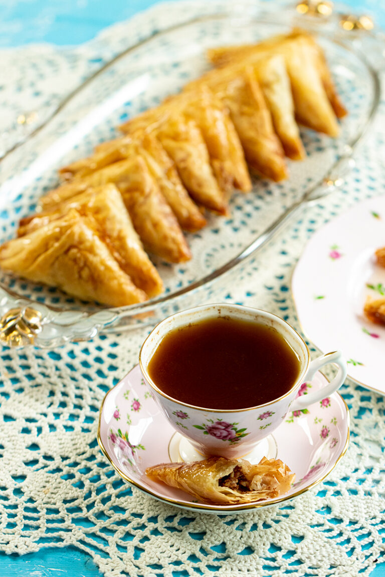 Greek Baklava Mini Triangles - Dimitras Dishes
