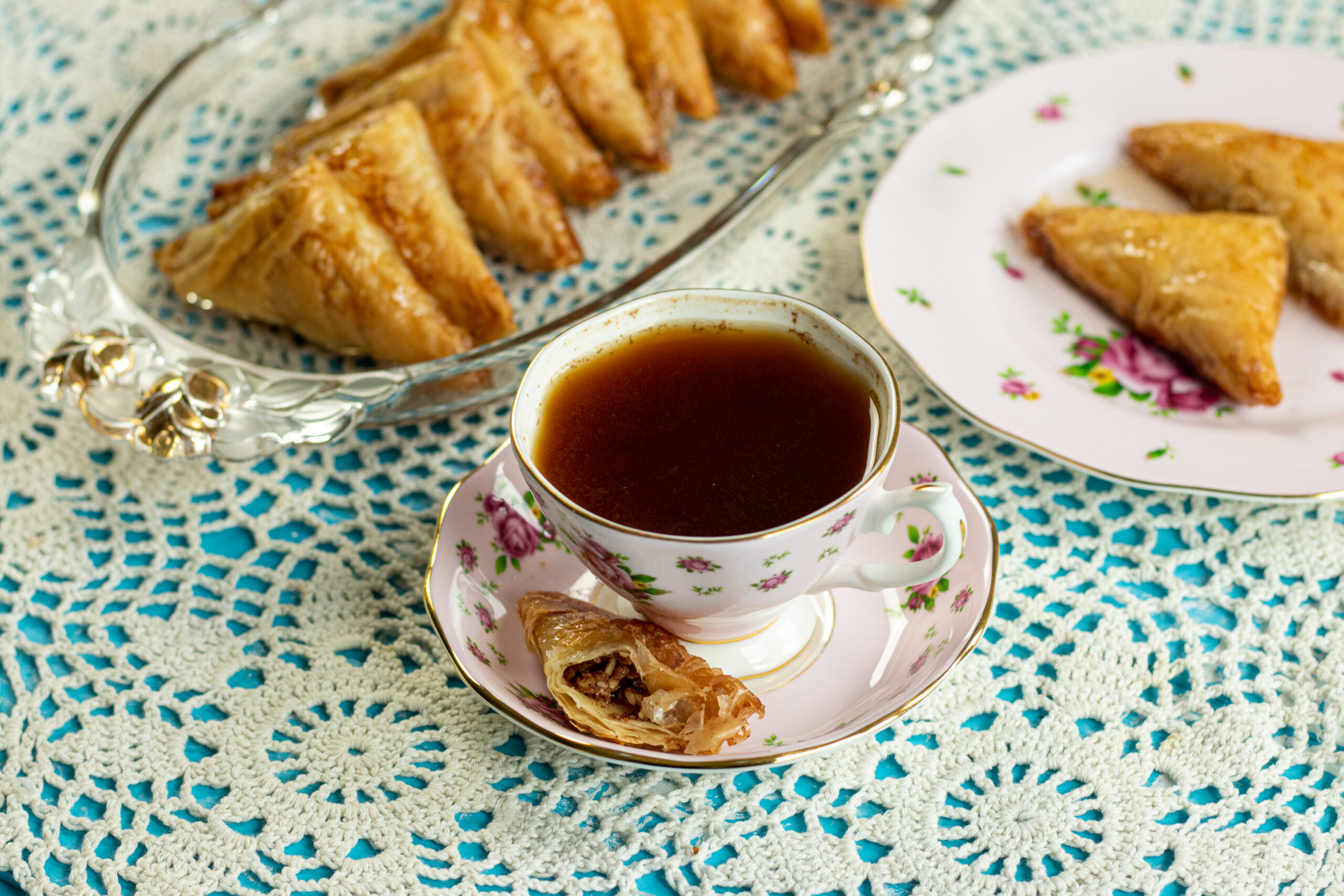 Greek Baklava Mini Triangles - Dimitras Dishes