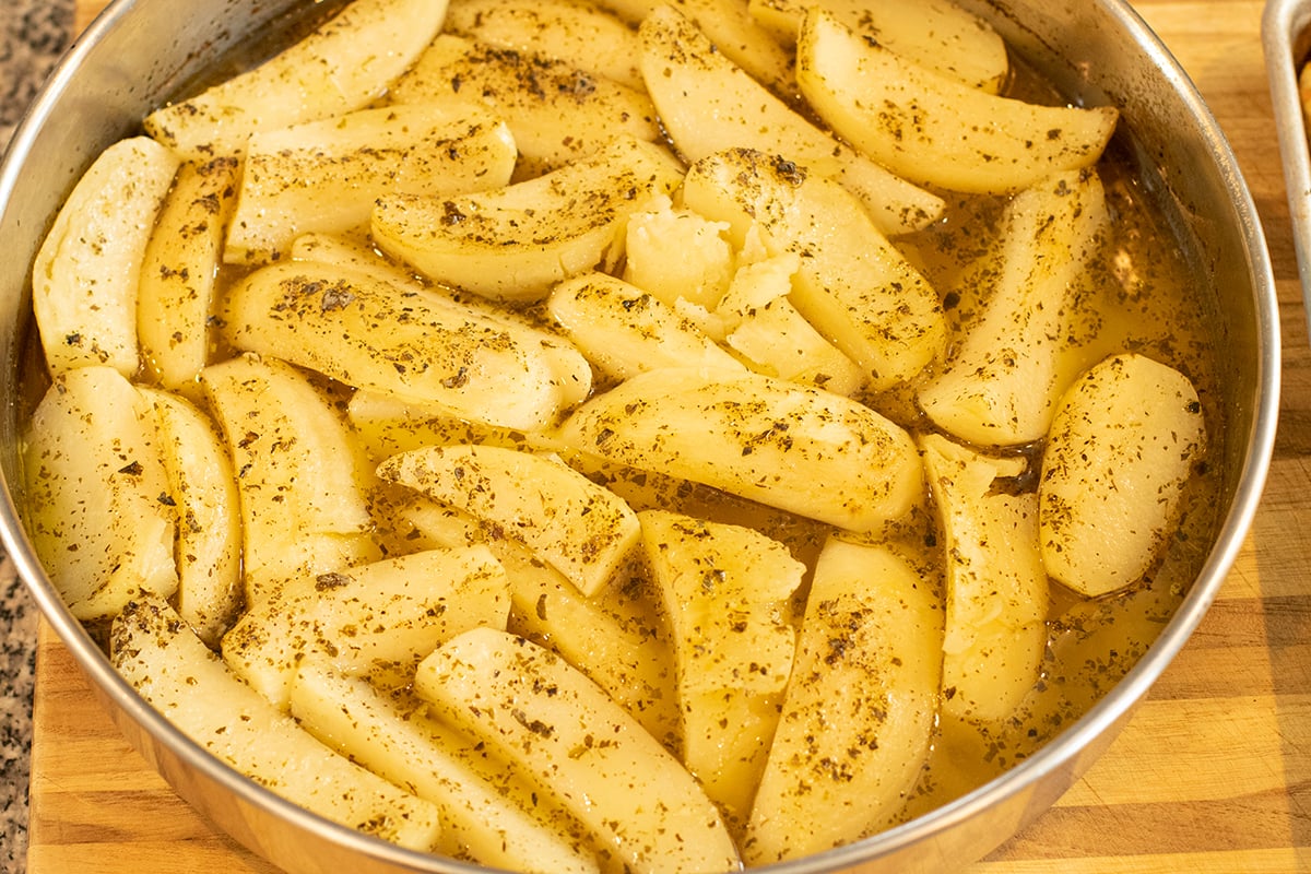 Greek Lemony Roasted Potatoes, 2 Ways: Patates Lemonates - Dimitras Dishes