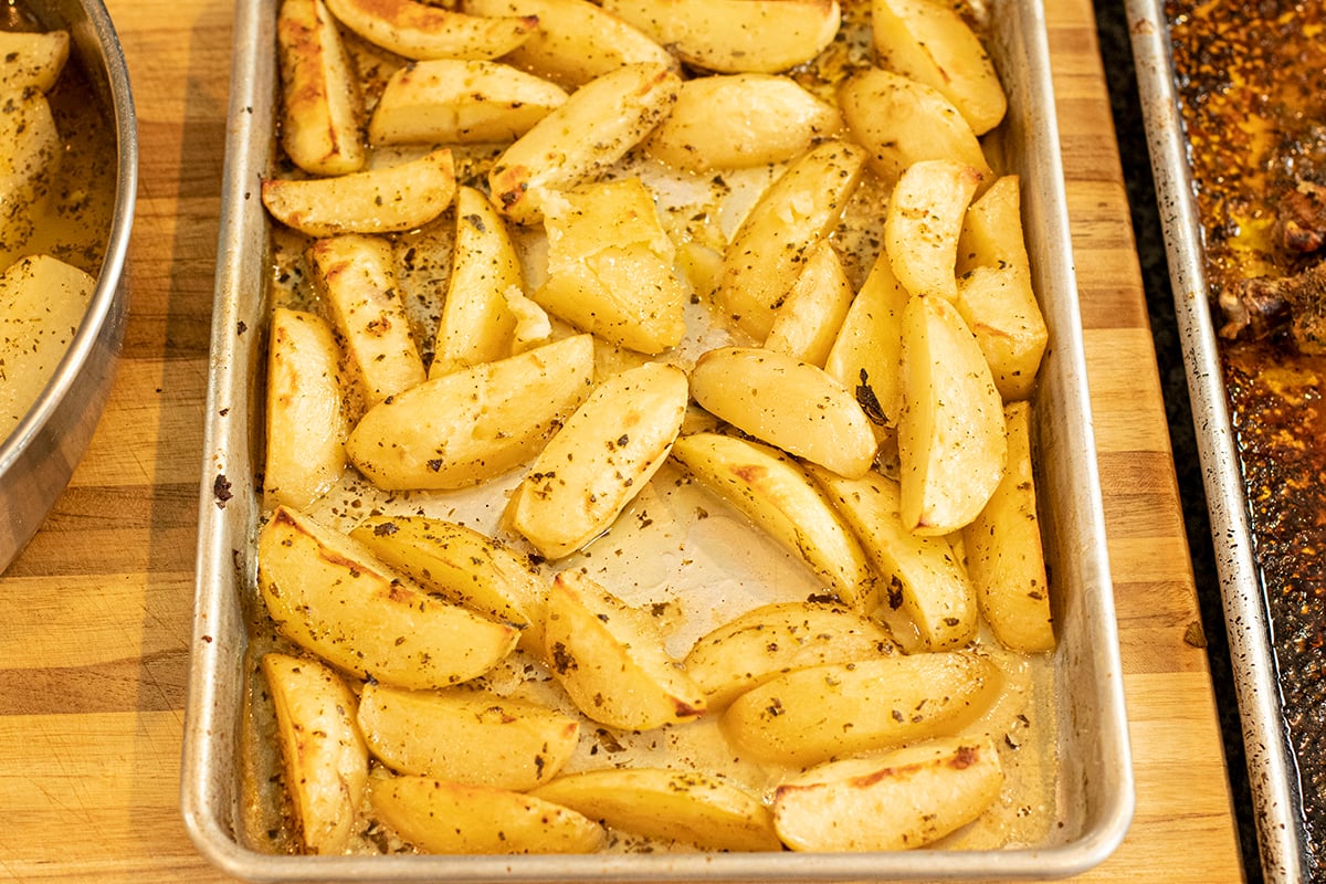 Greek Lemony Roasted Potatoes, 2 Ways: Patates Lemonates - Dimitras Dishes