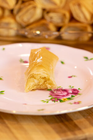 Flogeres: Greek Phyllo & Almond Flutes - Dimitras Dishes