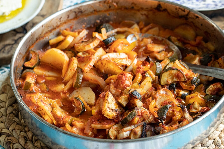 Easy Briam Roasted Veggies - Dimitras Dishes