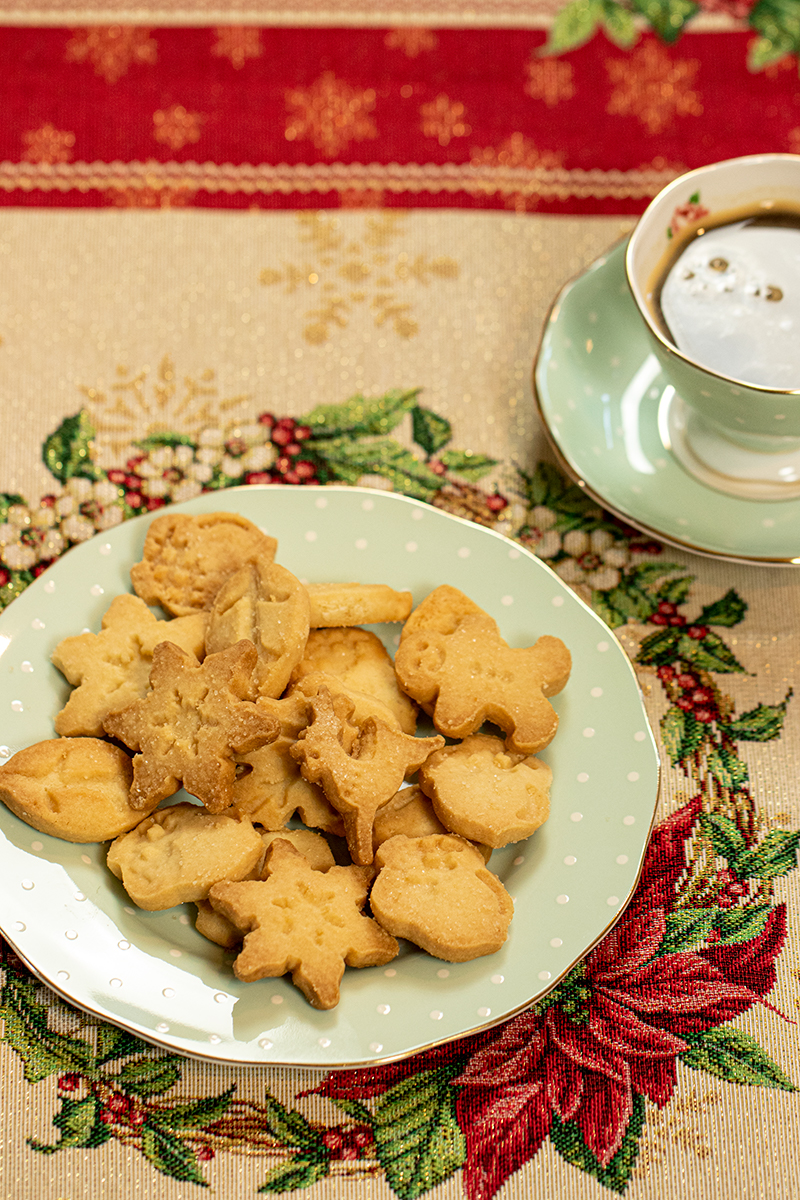 Festive Mini Holiday Shortbread Cookies - Dimitras Dishes