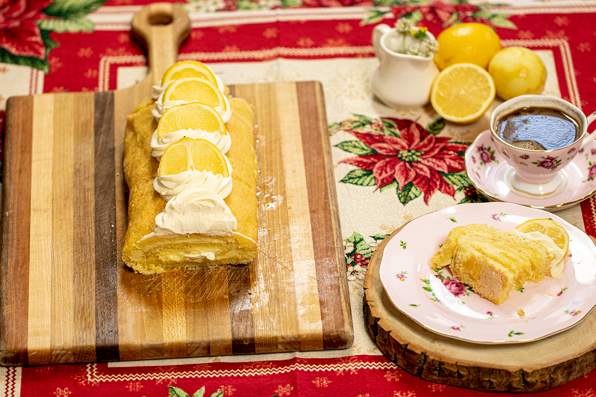 Lemon Roulade Cake - Dimitras Dishes