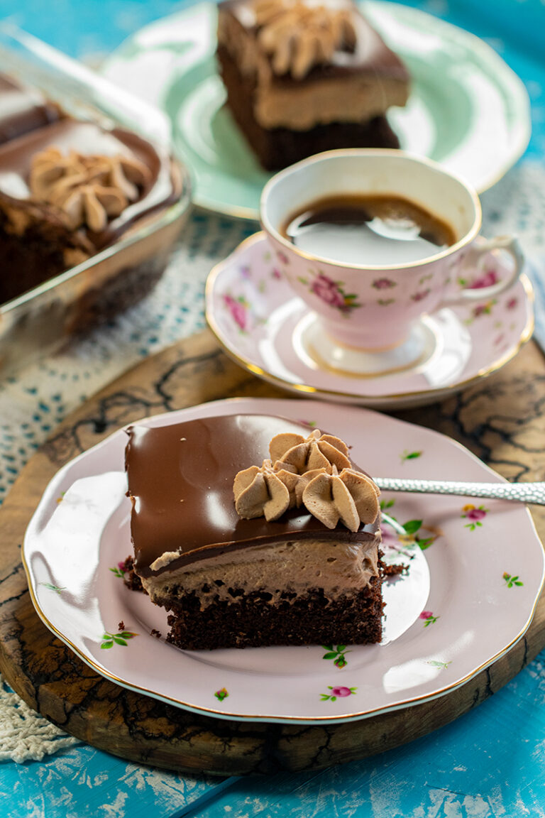 Pasta Sokolatina: Moist Chocolate Cream Cake - Dimitras Dishes