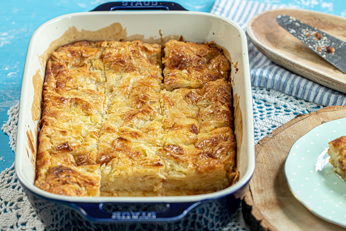 Greek Lemon & Phyllo Custard Pie: Lemonopita/Patsavouropita - Dimitras ...