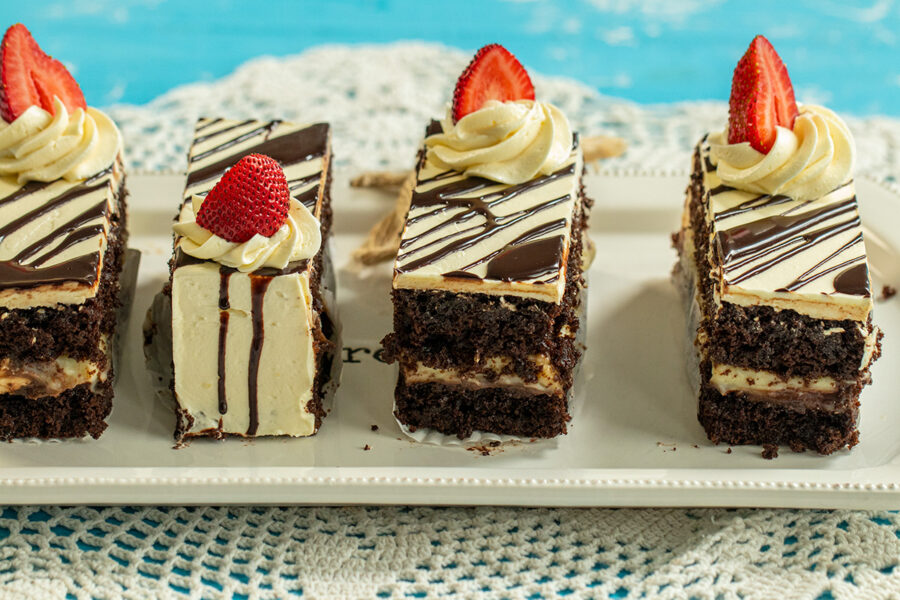 Black & White Cake Slices - Dimitras Dishes