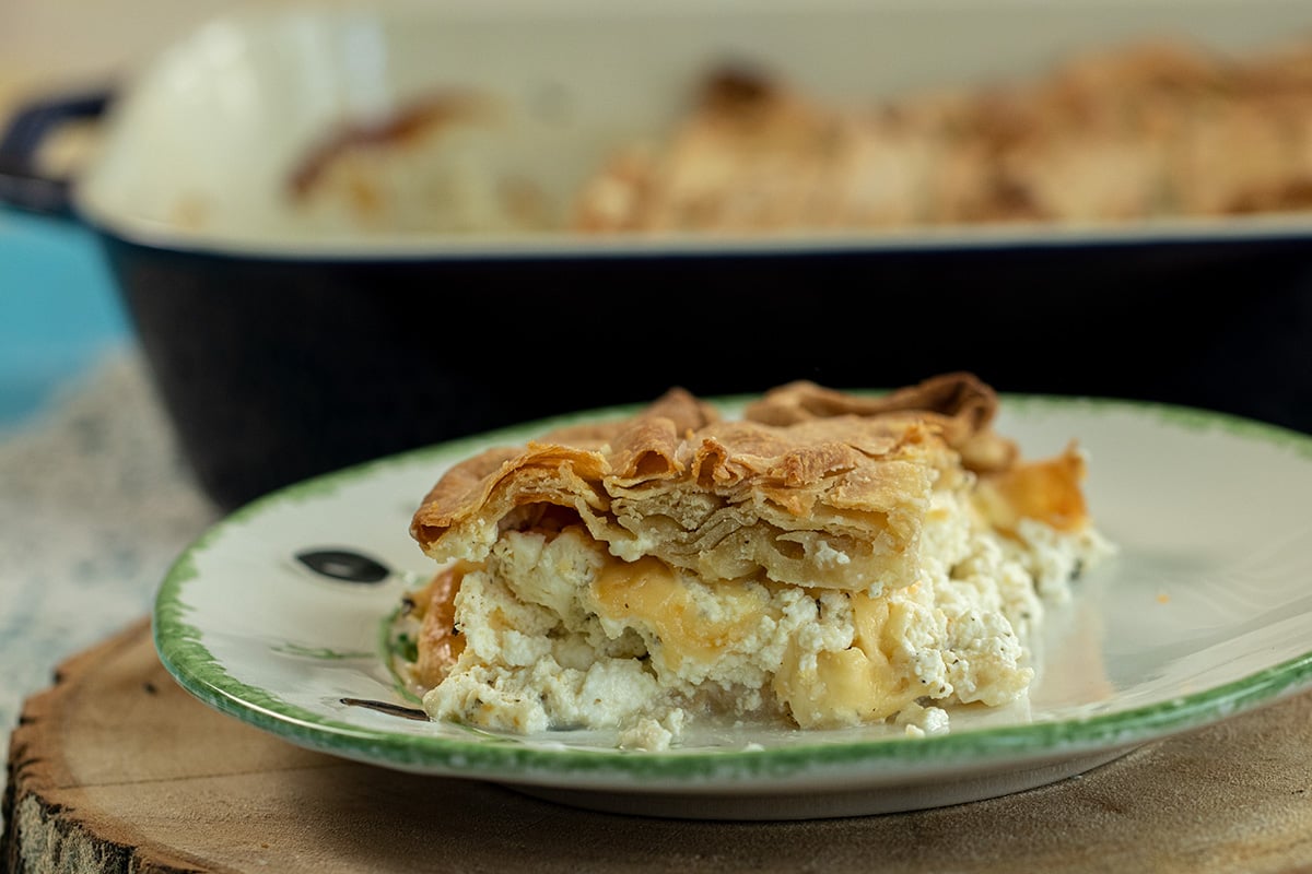 Tiropita Horiatiki: Greek Cheese Pie with Homemade Phyllo - Dimitras Dishes