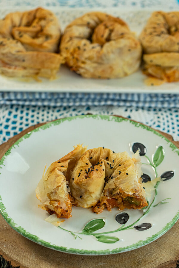 Veggie Phyllo Spirals - Dimitras Dishes