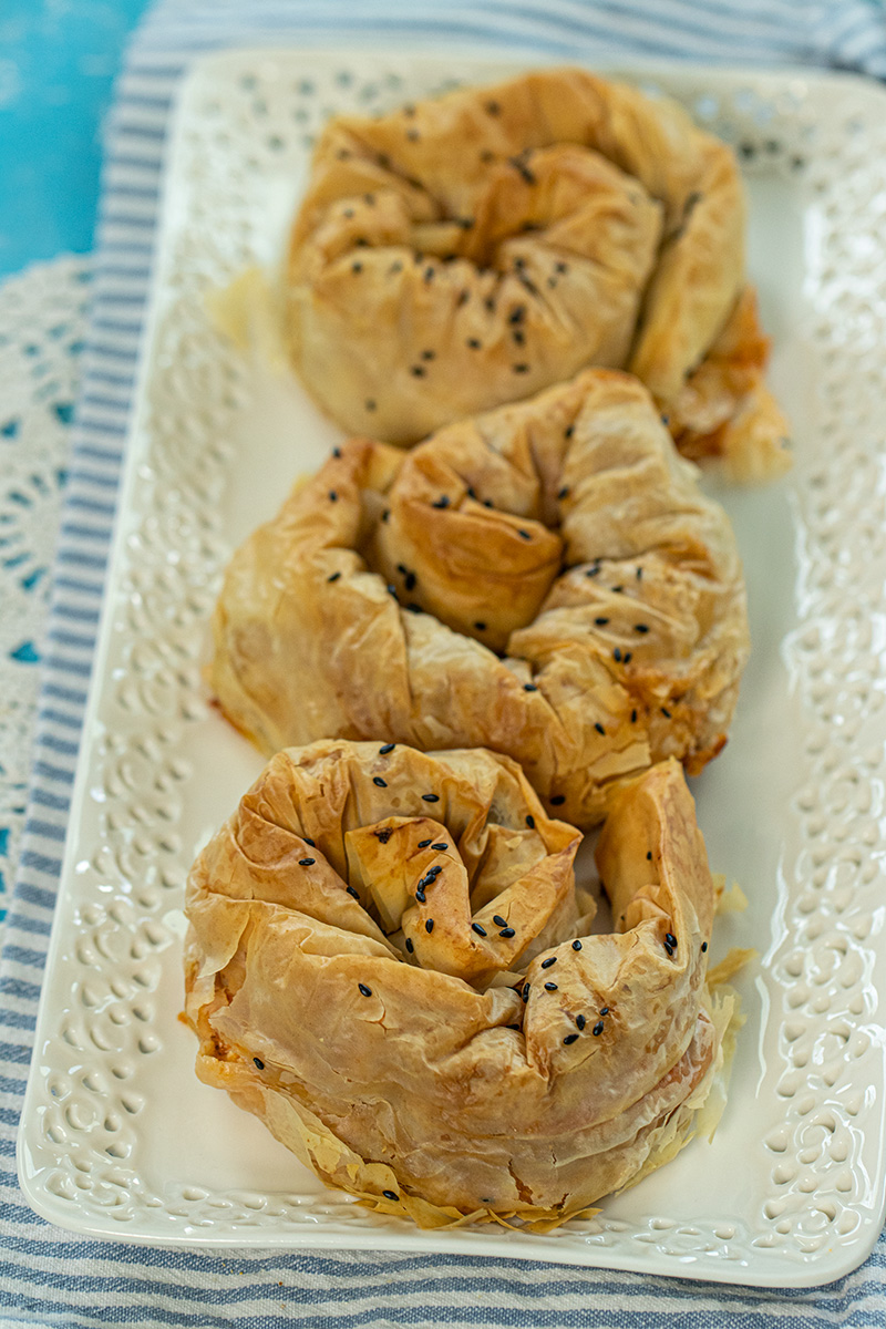 Veggie Phyllo Spirals - Dimitras Dishes