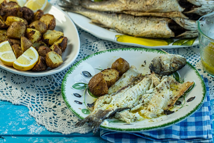 Lavraki: Greek-Style Roasted Mediterranean Sea Bass - Dimitras Dishes
